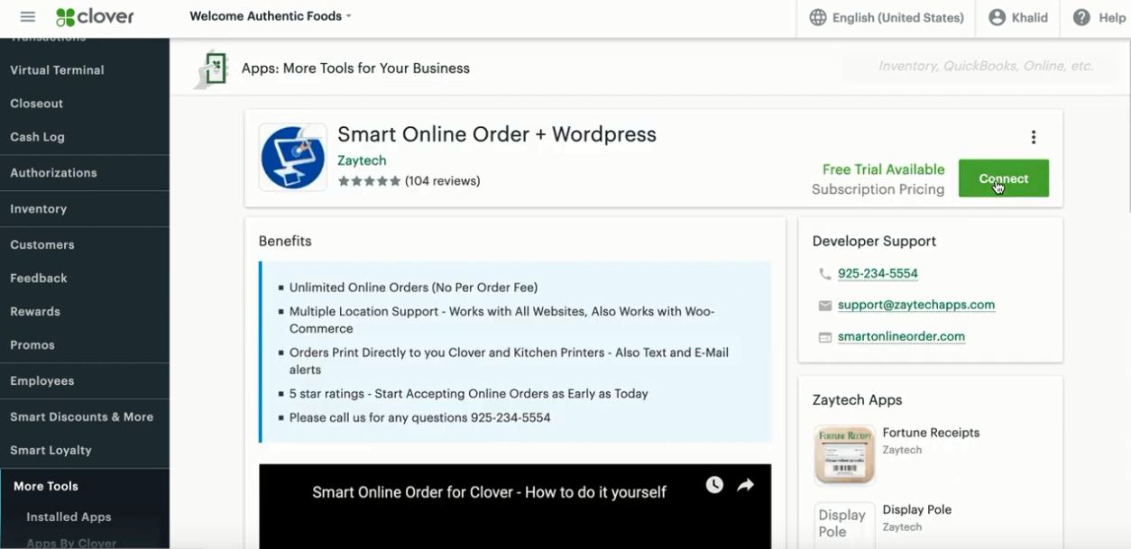 Installing our WooCommerce Clover Payment Gateway and Smart Online Order